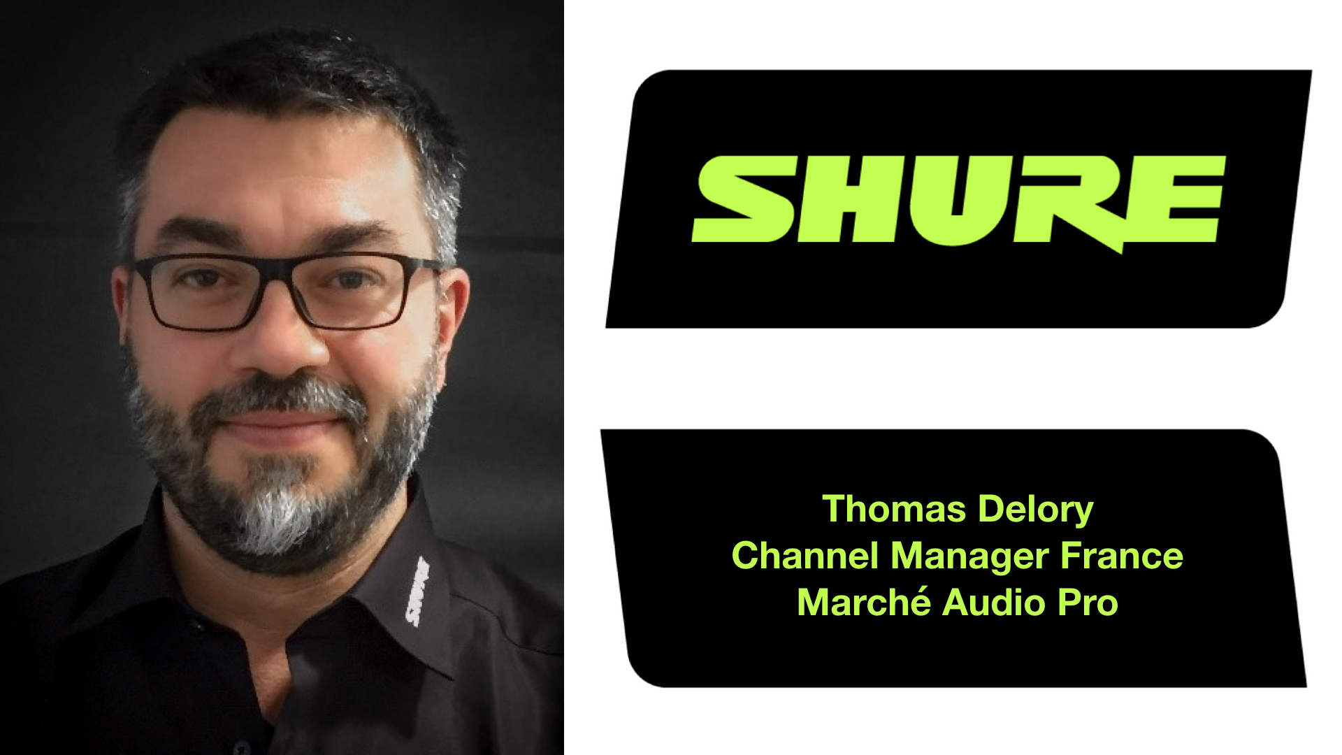 Sonovision - Shure : Thomas Delory devient Channel Manager Pro Audio France